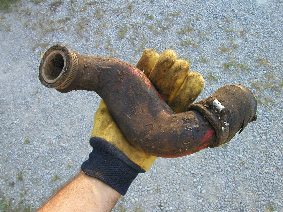 Farmall 400 450 Diesel Tractor steel bottom radiator drain line w ...