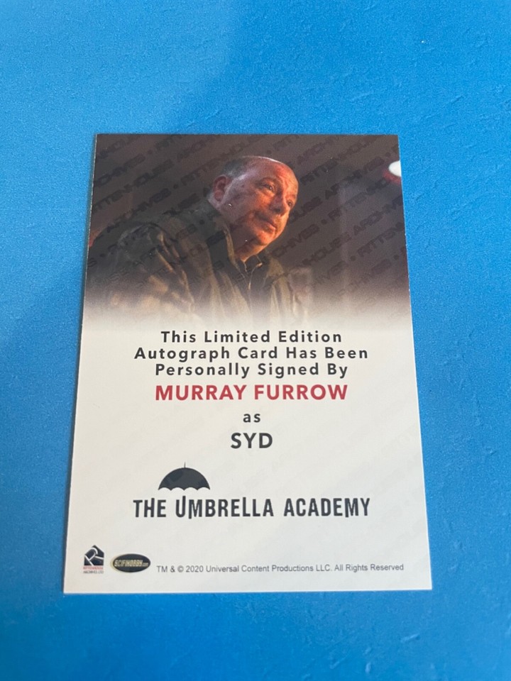 MURRAY FURROW - RITTENHOUSE THE UMBRELLA ACADEMY AUTOGRAPH | eBay