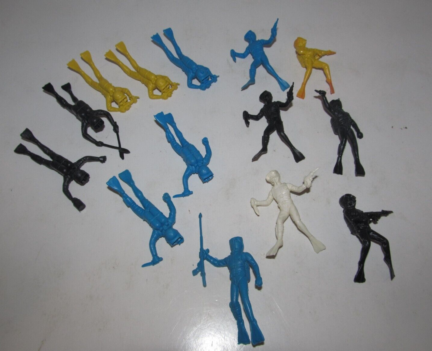 Vintage 60mm Ideal Navy Frogmen Sailor Diver Toy Soldier Figure Lot | eBay
