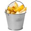 Genware Galvanised Steel Serving Buckets 8.5cm | Mini Food Presentation ...