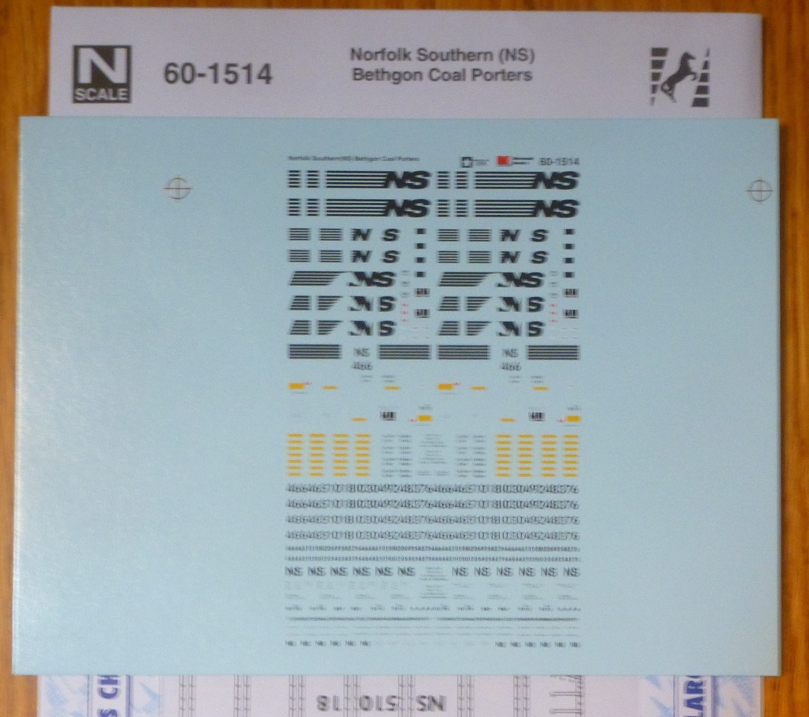 Microscale Decal N #60-1514 Norfolk Southern (NS) Bethgon Coal Porters ...
