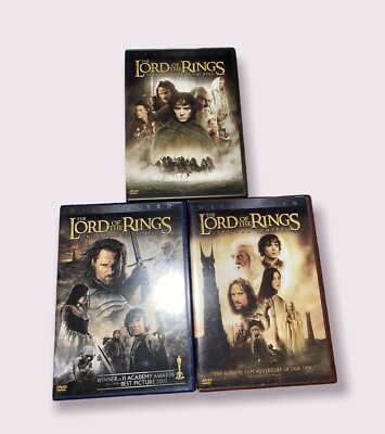 LOTR Movie Trilogy DVD Box Set 6-Disc widescreen version the lord of ...