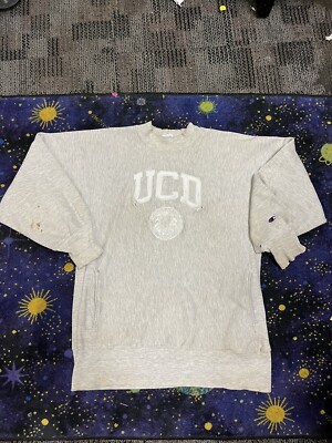 Vintage Reverse Weave Sweatshirt Mens Large Gray University California ...