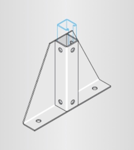 Genuine Unistrut P2348-S1 Single Delta Channel Base Floor Bracket Uni ...