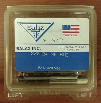 BALAX 3/8-24 NF BH3 THREADFORMING TAP USA (LOT OF 3) | eBay