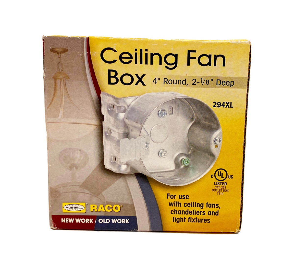 Raco Ceiling Fan Outlet Box Raco Electrical Box,Round Ceiling Pan,4X4