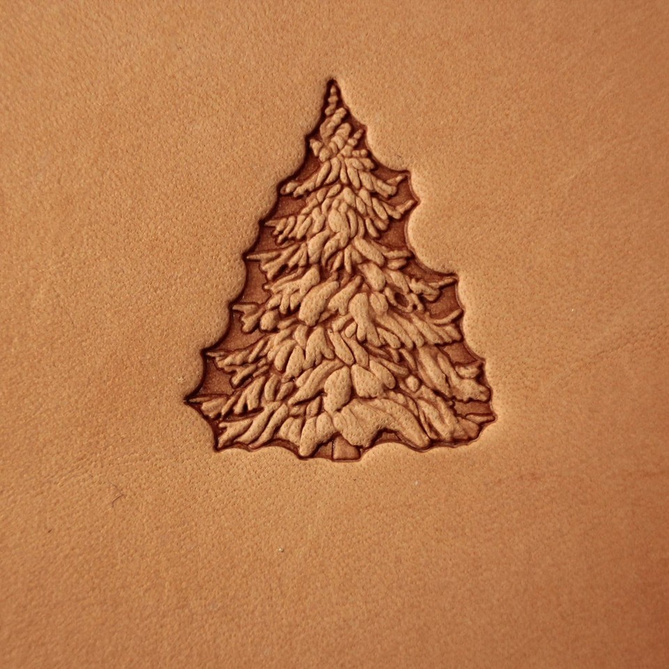 Christmas Tree Leather Crafting Stamp Tool Crafts Brass Stamps Xmass ...