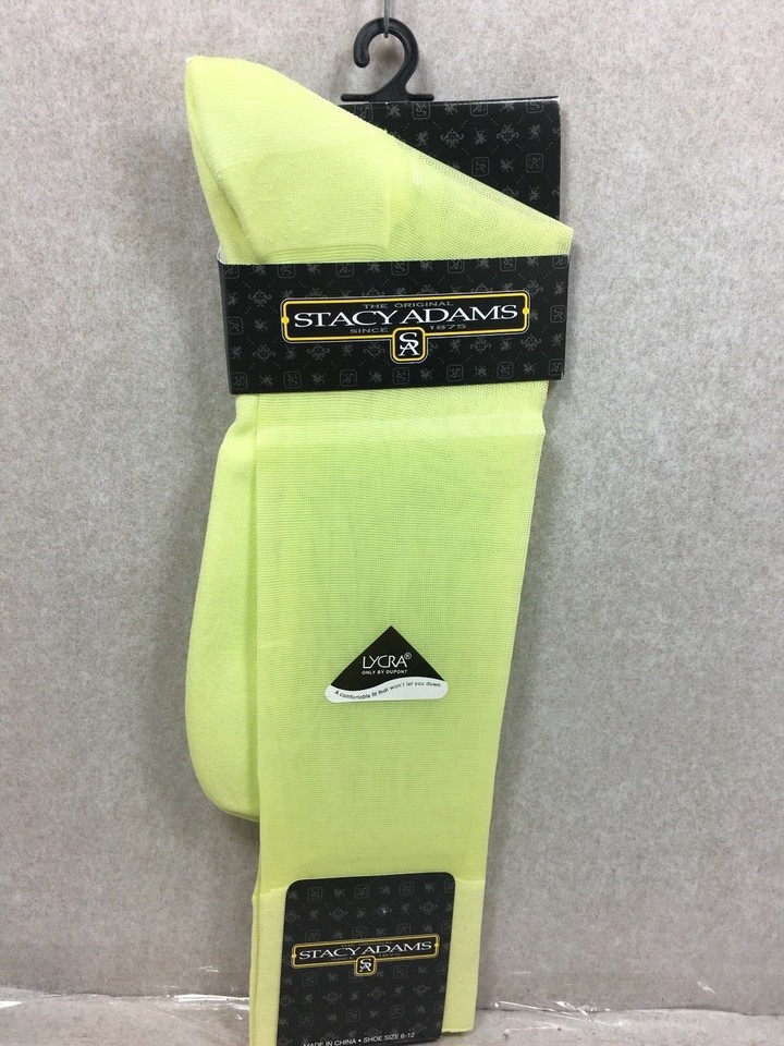 ONE PAIR BRAND NEW WITH TAG STACY ADAMS SLIKY NYLON MEN'S CREW DRESS ...