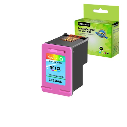 Compatible HP 901XL Color Ink Cartridge CC656A For OfficeJet 4500 4580 ...