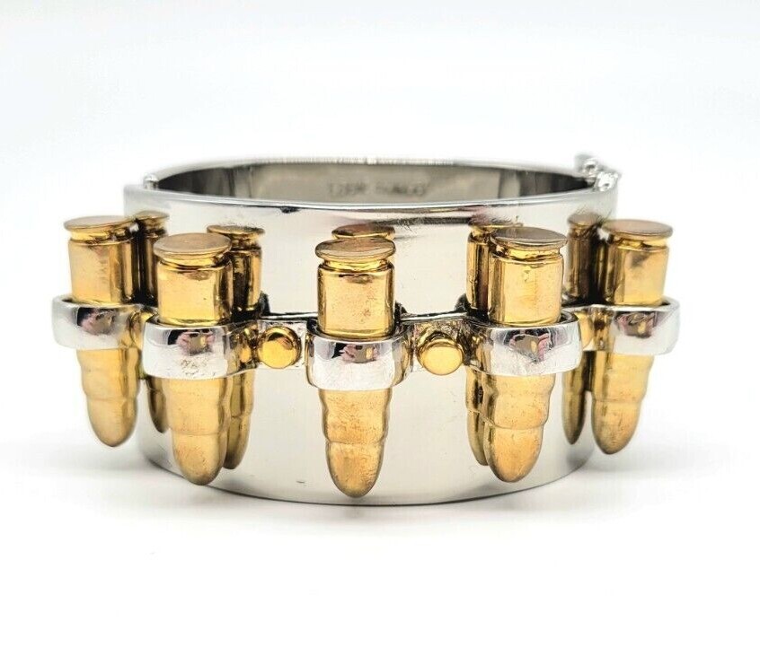 Eddie Borgo Industrial Steampunk Two Tone Bullet Ammo… - Gem