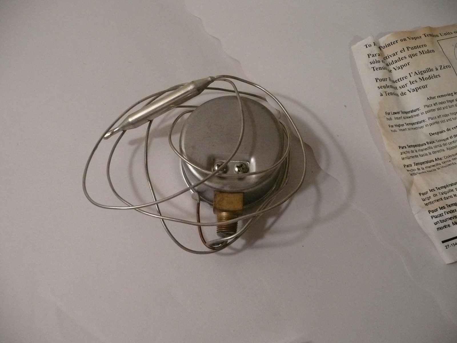 NEW COOPER INSTRUMENT CORP. 2T640 REMOTE THERMOMETER -40 TO 60 F VAPOR ...