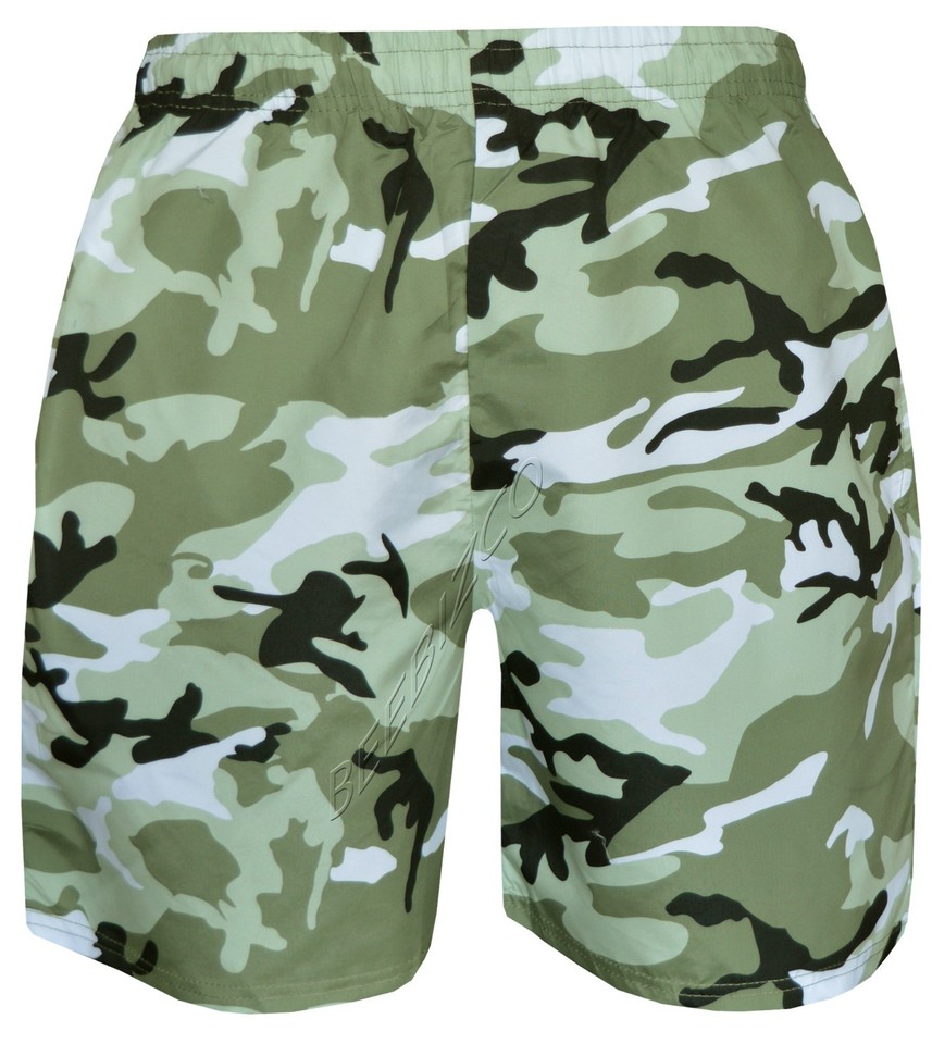 Camouflage Swim Shorts Beach Surf Camo Print Lightweight w/ Built-In ...