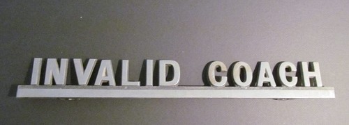 Vintage Funeral Car Cast Metal Invilid Coach Window Sign Mortuary ...