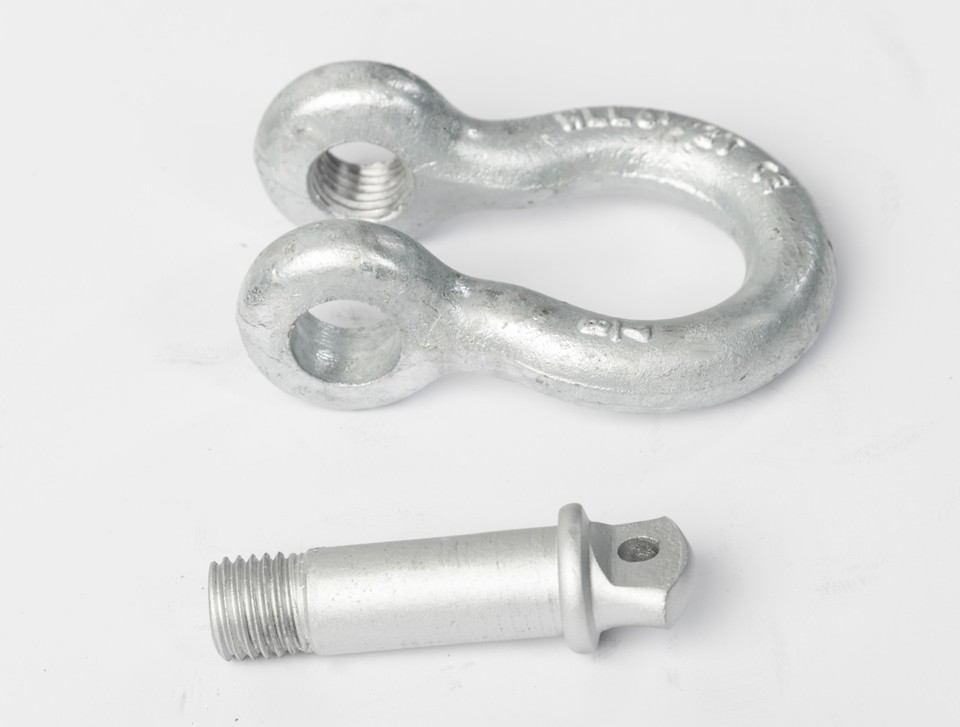 4x 7/8" Bow Shackle D-Ring Zinc Plated w 1" Clevis Screw Pin 14000 lbs ...