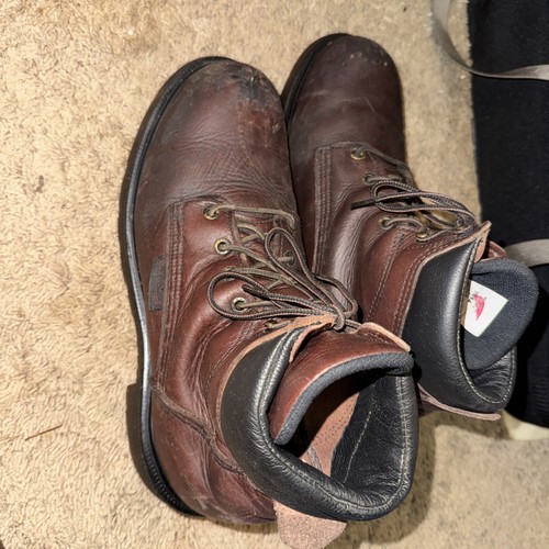 Red Wing 2406 Work Boots Steel Toe Supersole Brown Men Size 10.5 D Made ...
