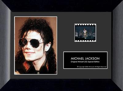 MICHAEL JACKSON MJ 1958-2009 King Of Pop FRAMED FILM CELL and PHOTO 5 ...
