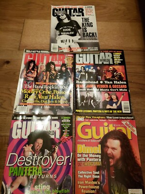 Lot of 5 🎸 GUITAR MAGAZINE 90s PANTERAS ,Motley Grue, Van Halen... | eBay