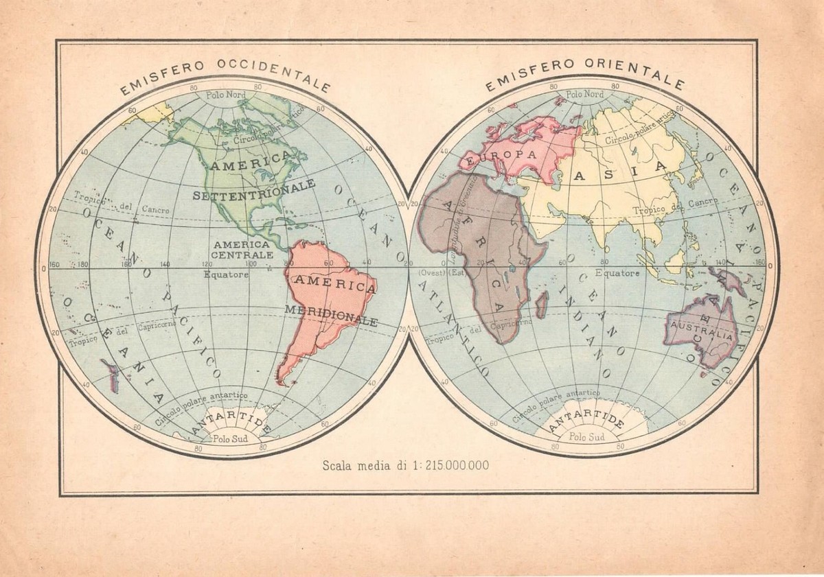 Mappa Dell'emisfero Occidentale National Geographic Mappa