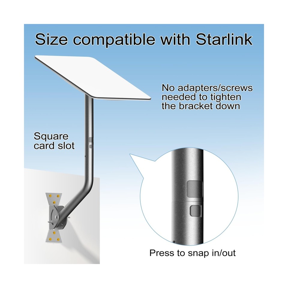Starlink Mounting Kit, Starlink Long Wall Mount, Starlink Roof Mount ...