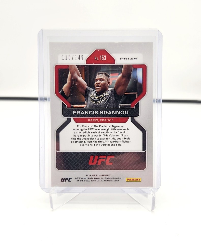 2022 PRIZM UFC PURPLE /149 FRANCIS NGANNOU SP UFC HEAVYWEIGHT CHAMPION ...
