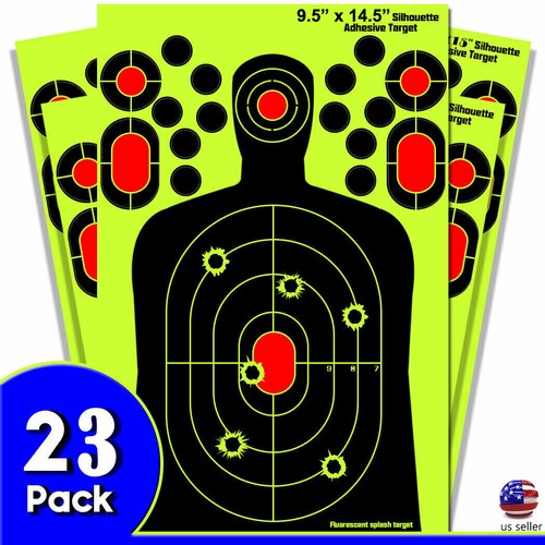 23Pack Reactive Splatter Gun Rifle Pistol Shooting Targets Glow Shot 9. ...