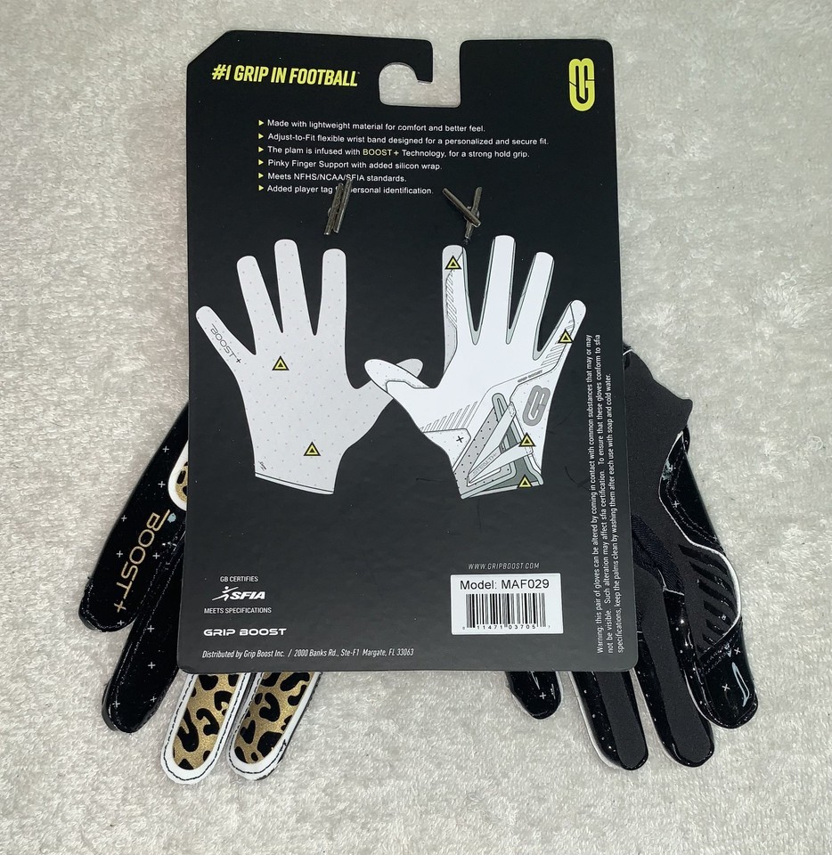 GRIP BOOST STEALTH 6.0 BOOST PLUS FOOTBALL GLOVES MAF029 YOUTH MEDIUM ...