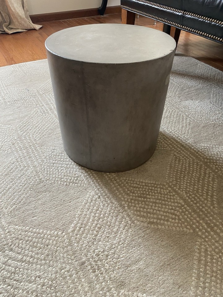 Restoration Hardware Round Concrete Stool Side Table | eBay