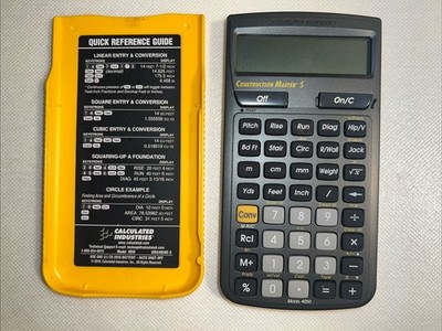 Construction Master 5 Calculator 4050 Construction-Math Calculations ...