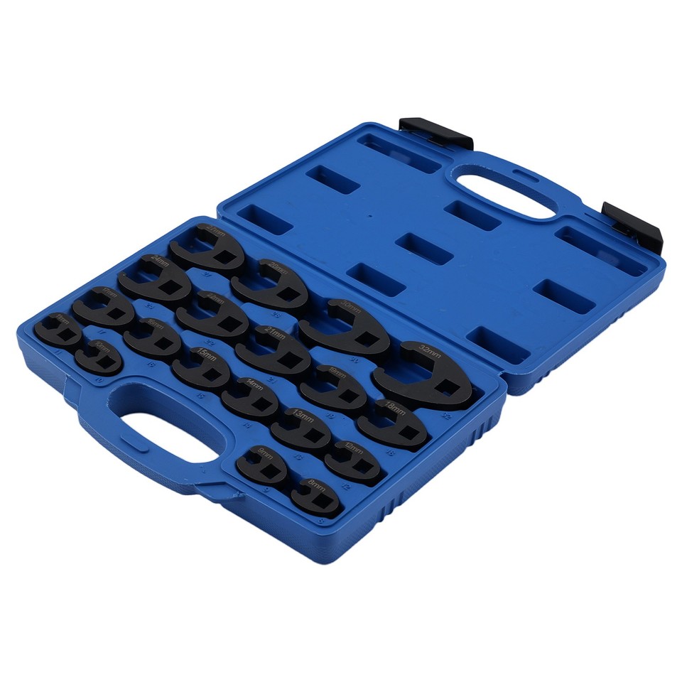 1/2" 3/8” Crows foot Wrench Set Crowfoot Wrench Set 8-32mm Socket Tool ...
