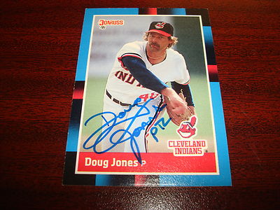 1988 DONRUSS #588 DOUG JONES INDIANS BREWERS SIGNED CARD AUTOGRAPH | eBay