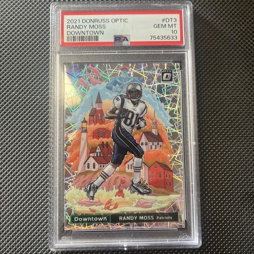 2021 Panini Donruss Optic Randy Moss Downtown Card #DT-3 PSA 10 Gem ...