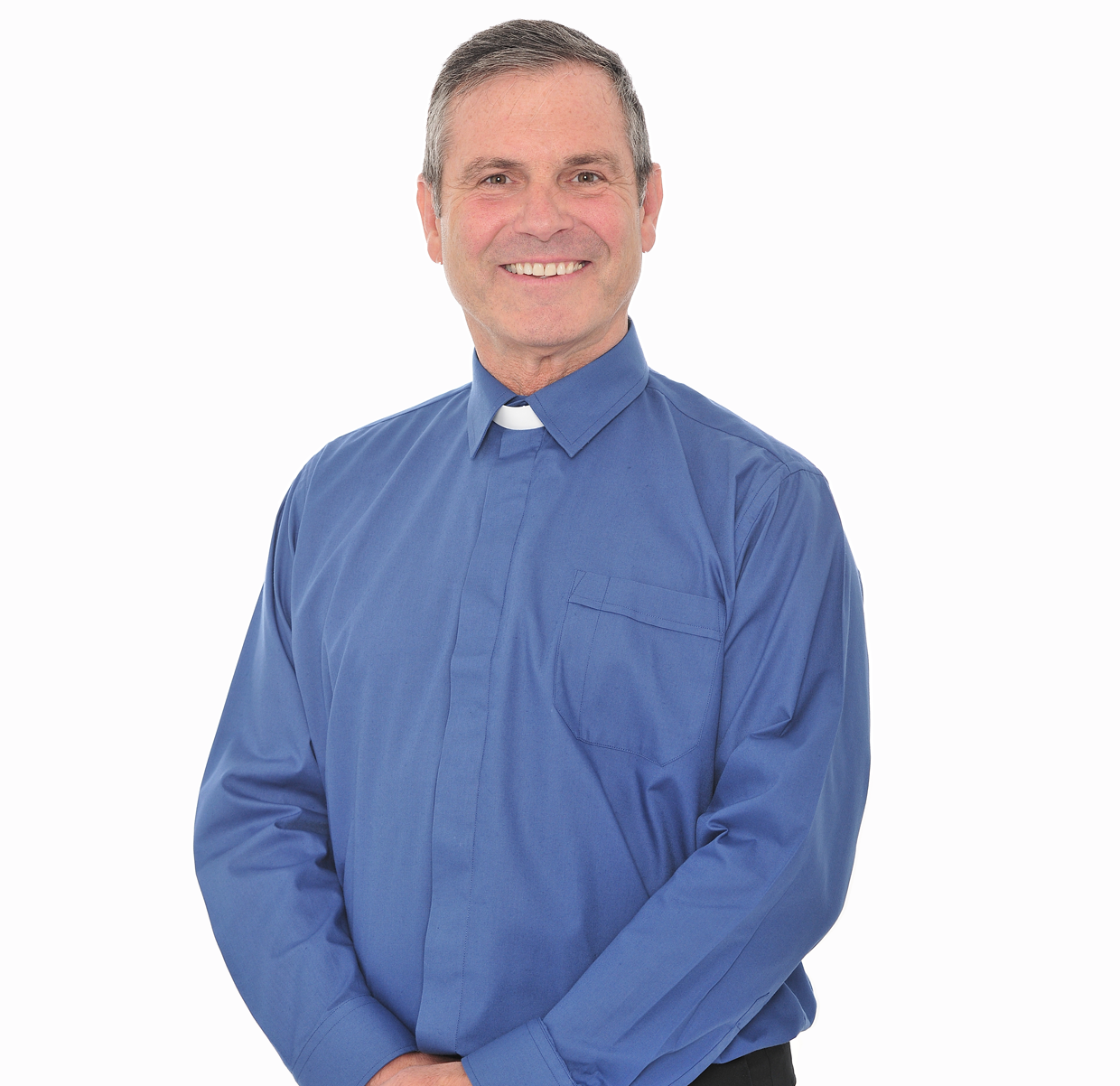 Men's Long Sleeve Clergy, Priest, Vicar Shirt Collar attached | eBay UK