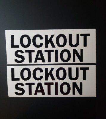 Lockout Tagout Station DECAL PAIR BLACK | eBay