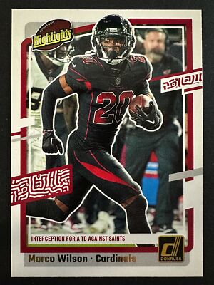 Marco Wilson 2023 Donruss Football Highlights Arizona Cardinals #H-MW ...