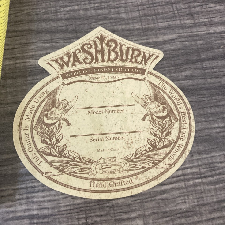 NOS Washburn Acoustic Guitar Sound Hole Label About 20 Years Old Never ...
