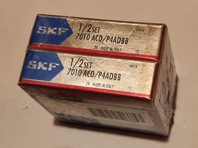 SKF Precision Angular Ball Spindle Bearing 1/2 set 7010 ACD / P4ADBB ...
