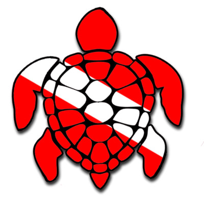 Sea Turtle Diver Down Flag Turtle Sticker | eBay