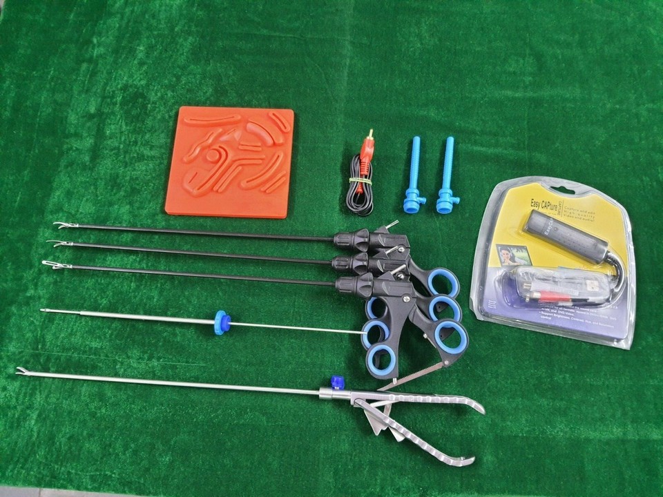 Laparoscopic Pelvic-Trainer Abdomen Shape with 5 Basic Instruments Set ...