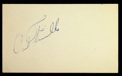 Carl Furillo Signed Index Card Brooklyn Dodgers Baseball | eBay
