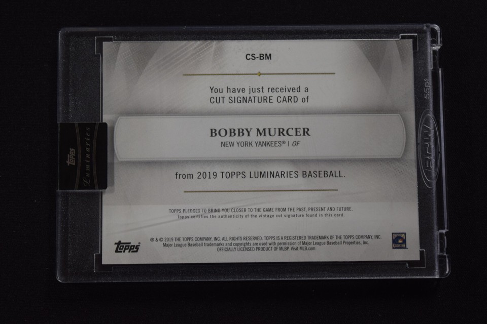 Bobby Murcer 2019 Topps Luminaries Certified Cut Signature Autograph 1/ ...