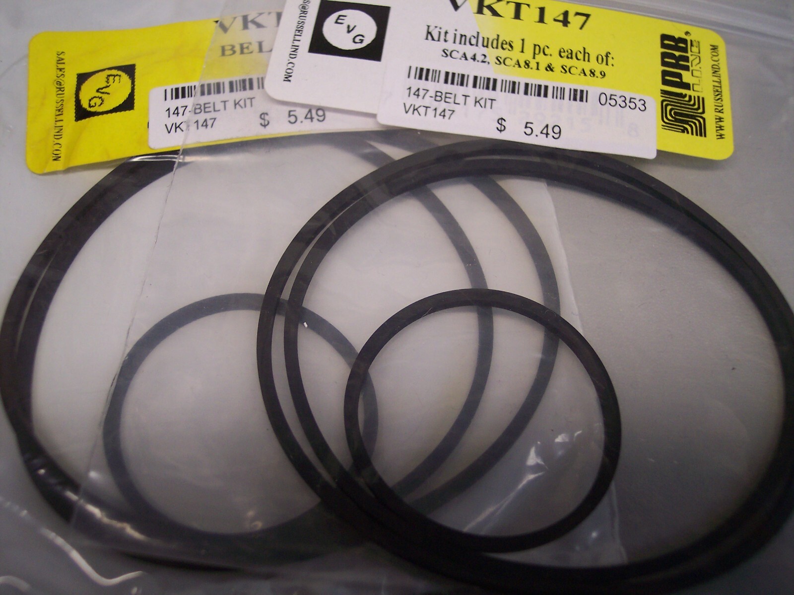 PRB VKT147 VHS VCR Belt Repair Kit Fits Some Fisher / Sears Vcr's 3 ...