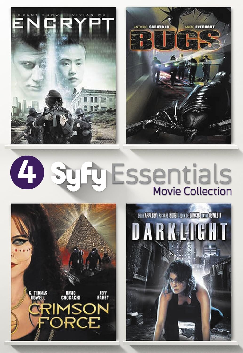 4 Sci-Fi Movies Collection [Encrypt / Bugs / Darklight / Crimson Force] - New 14381825329| eBay