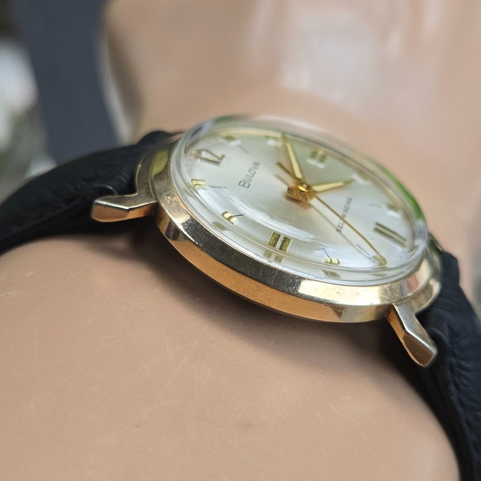 Vintage BULOVA Jet Clipper "T" men's automatic watch 11ALAC 10K RGP ...
