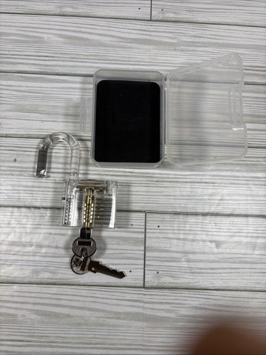 Lockmall Transparent Clear Training Practice Lock Padlock w/2 Keys | eBay