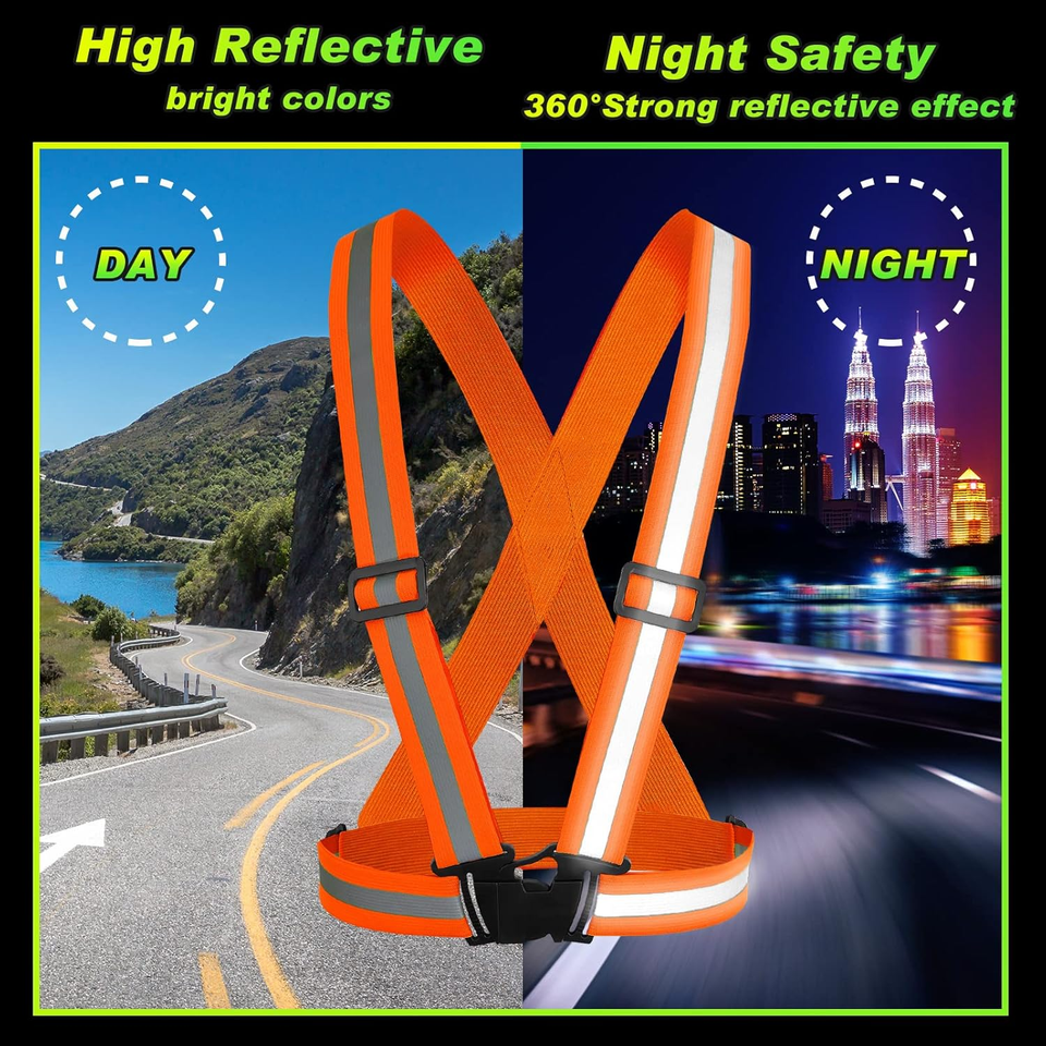 20 Pcs Reflective Vest High Visibility Safety Vests, Adjustable Running ...