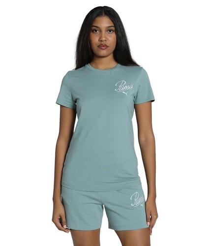 PUMA Ess Script Tee, Magliette Unisex - Adulto, Green Moon, S-S | eBay