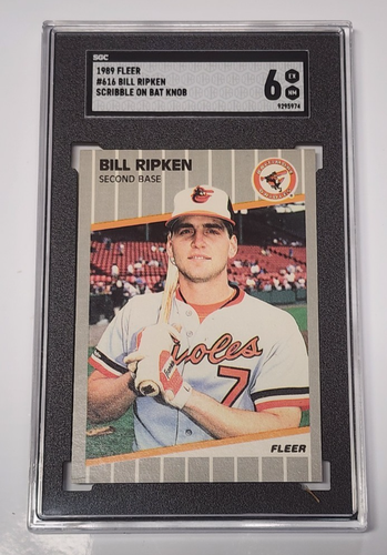 1989 Fleer 616 Billy Ripken Black Scribble Over FF Error Rare New From ...