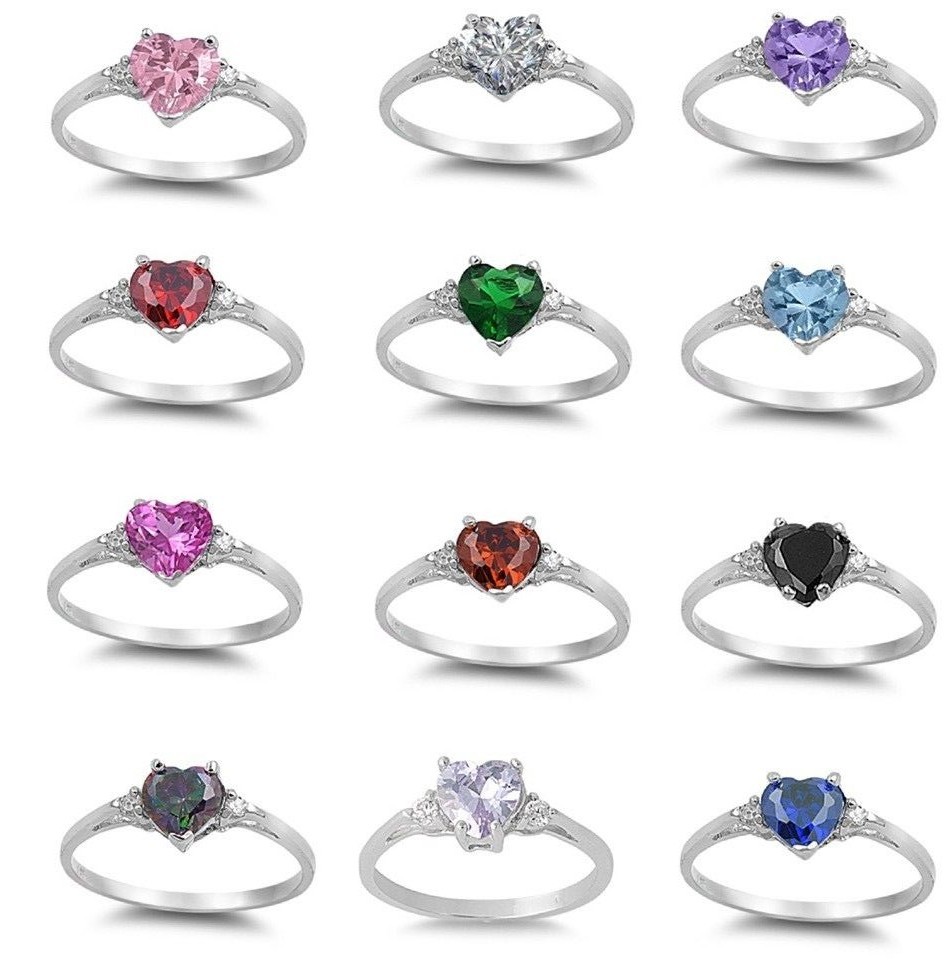 Heart Ring Genuine Sterling Silver 925 Face Height 7 mm Sizes 4 - 10 | eBay