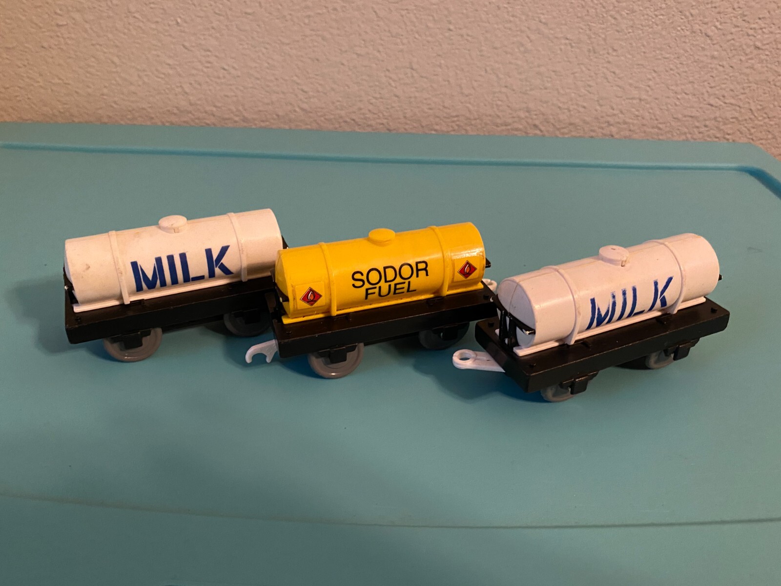 6 Thomas & Friends TrackMaster Milk Fuel Blue Mountain Quarry Tenders ...