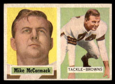 1957 Topps Mike McCormack Cleveland Browns #3 VG-EX+ XX0562 | eBay